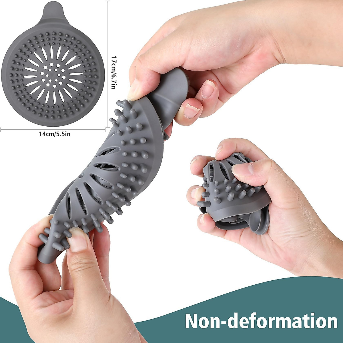 Durable Silicone Shower Hair Drain Catcher for Bath Tub, Sink Stopper, Bathtub, Shower Hair Catcher Sink Cover to Help Prevent Clogging