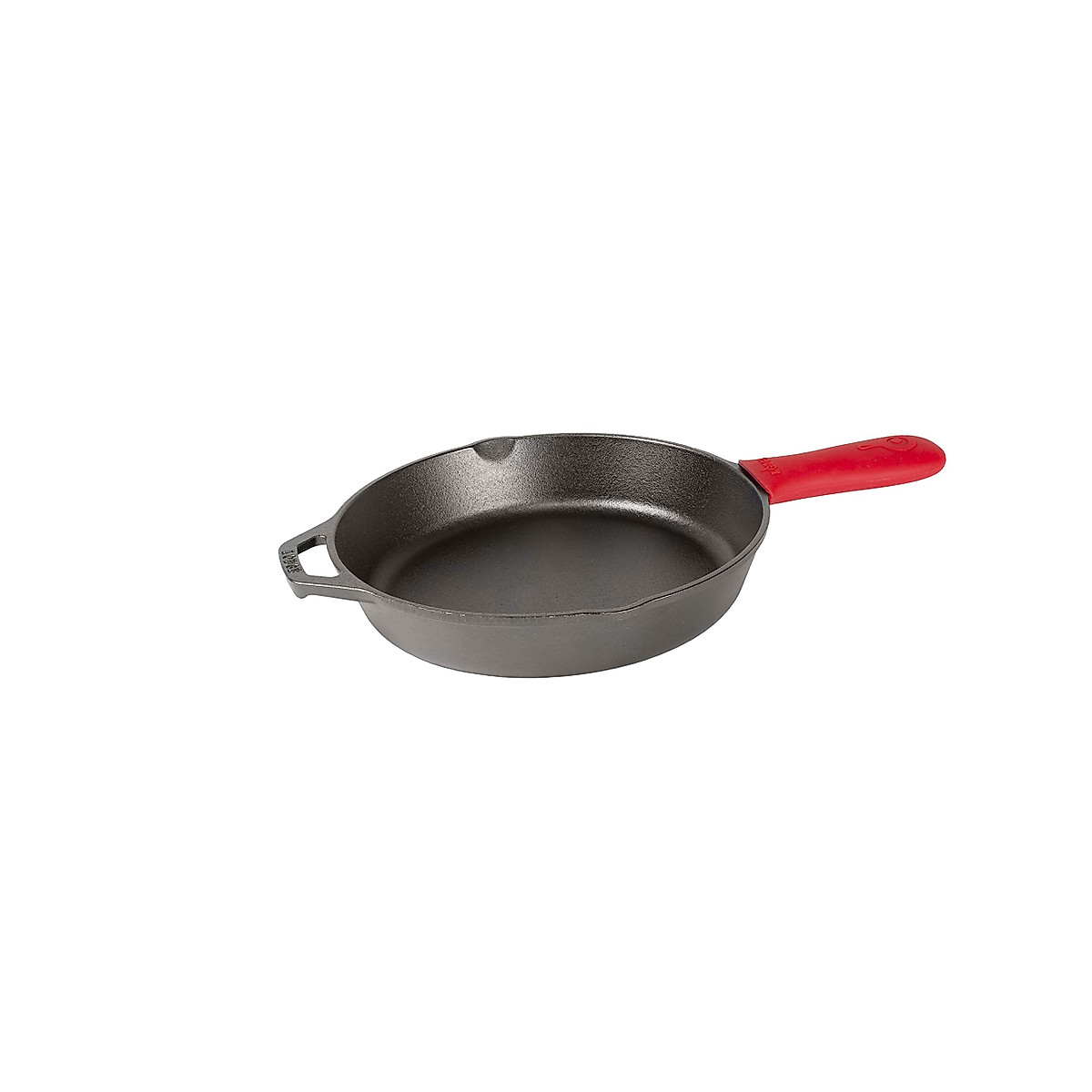Lodge Cast Iron Skillet with Red Silicone Hot Handle Holder, 10.25-inch & ASAHH41 Silicone Assist Handle Holder, Red, 5.5" x 2"