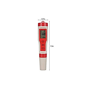 Digital PH Meter 4 in 1 PH TDS EC Temp Water Quality Tester Monitor Meter Test Pen for Pool Hydroponics