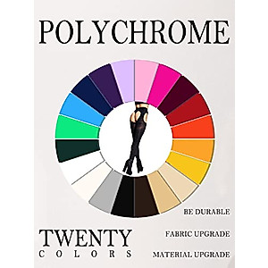 SUREPOCH Suspender Tights for Women Plus Size Garter Belt Black Control Top Pantyhose