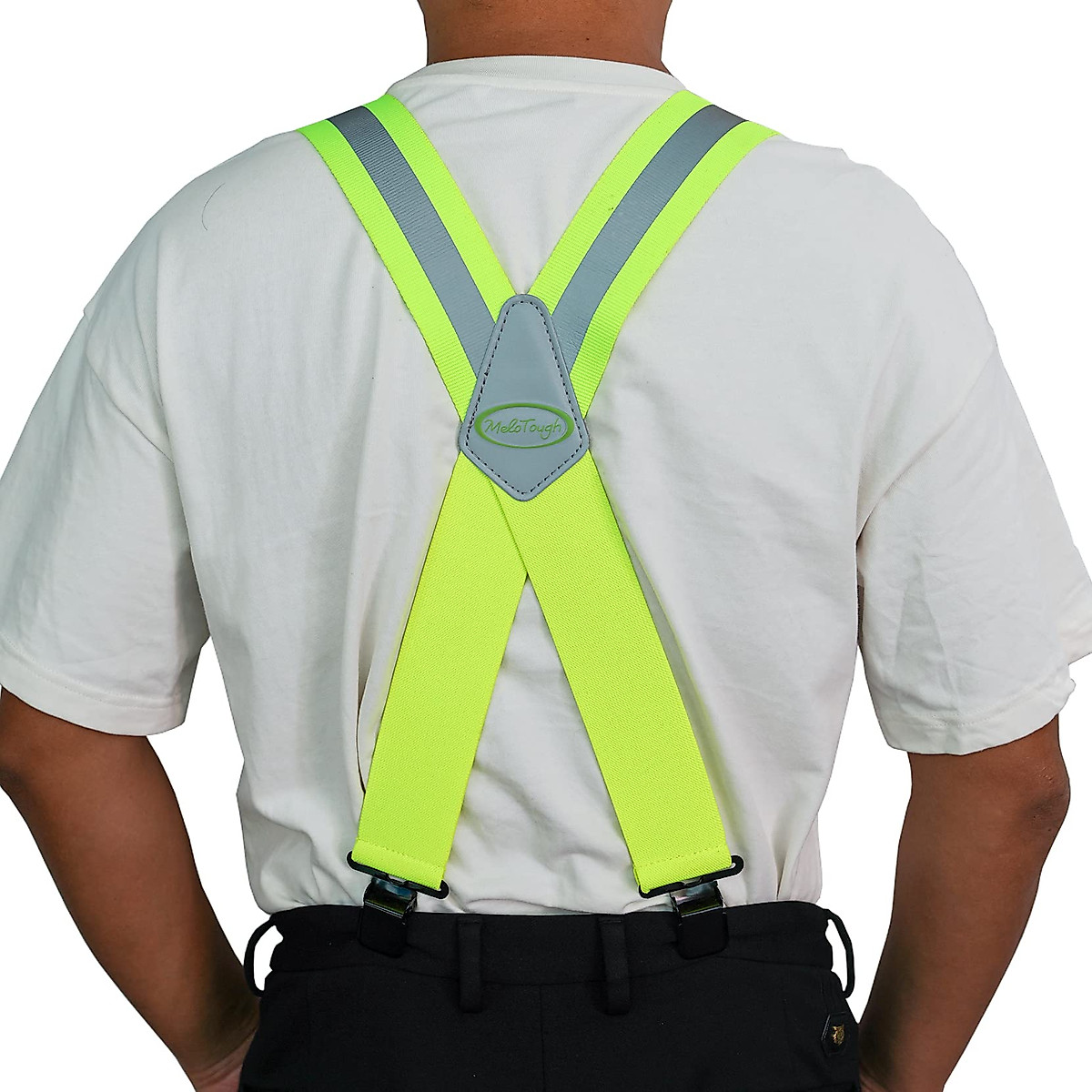 MELOTOUGH Safety Reflective Suspenders Work Suspenders Heavy duty High Hi Viz Tool Belt suspenders