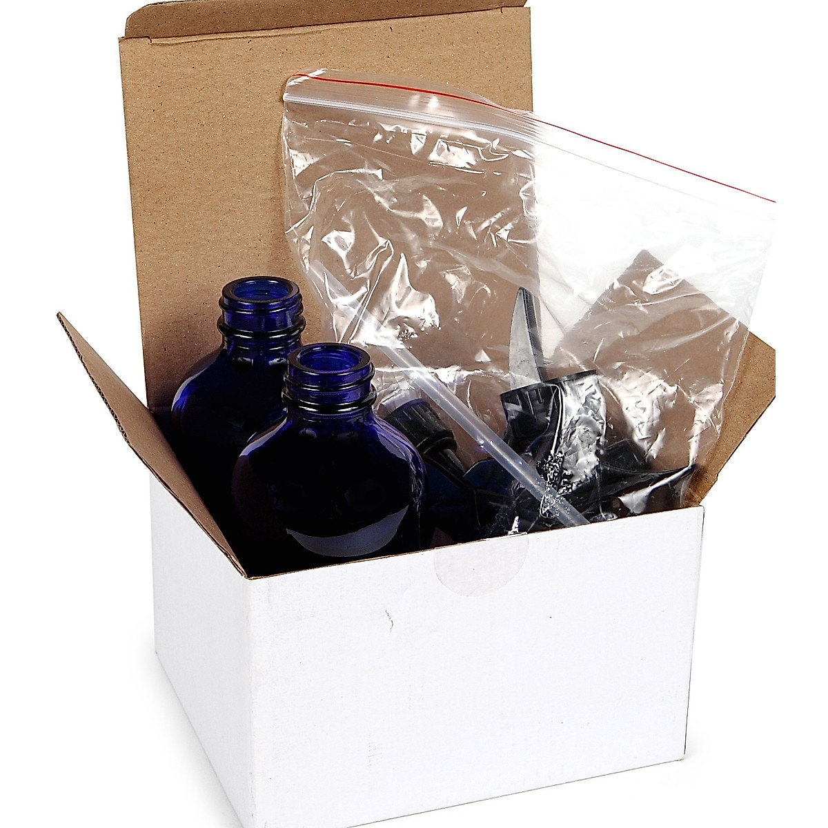 Vivaplex, 2, Large, 8 oz, Empty, Cobalt Blue Glass Spray Bottles with Black Trigger Sprayers