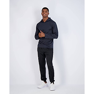 3 Pack: Men’s Quick Dry Fit Moisture Wicking Long Sleeve Fishing Active Athletic Hoodie Performance Hooded TShirt Workout Running Gym Sports Casual Sweatshirt UPF 50 Outdoor Hiking-Set 10, Medium