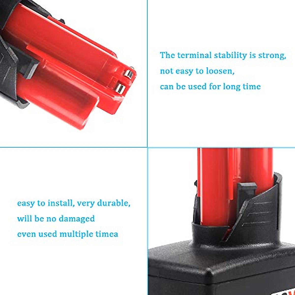 TENMOER 2 Pack 9.0Ah Compatible with Milwaukee M12 Battery Replacement for Milwaukee M12 12V Batteries 48-11-2460