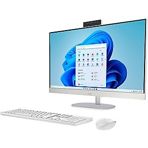 HP 27 All-in-One Touch Desktop 2TB SSD 64GB RAM Win 11 PRO (Intel 13th gen with 10 cores and Turbo Boost to 4.60GHz, 2 TB SSD, 64 GB RAM, 27-inch FullHD Touchscreen) PC Computer Essential Pavilion