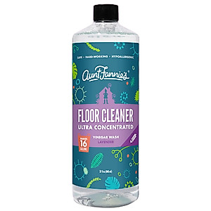 Aunt Fannie's Ultra Concentrated Floor Cleaner Vinegar Wash, Multi-Surface Floor Cleaner For Mopping, Makes 16 Gallons, Lavender Scent, 32 oz. (Pack of 1)