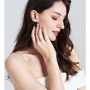 TIGRADE 1CT Wedding Band for Women CZ Bridal Ring Sets Cubic Zirconia Engagement Ring Twisted Unlimited Set Size 4-12,Size 8