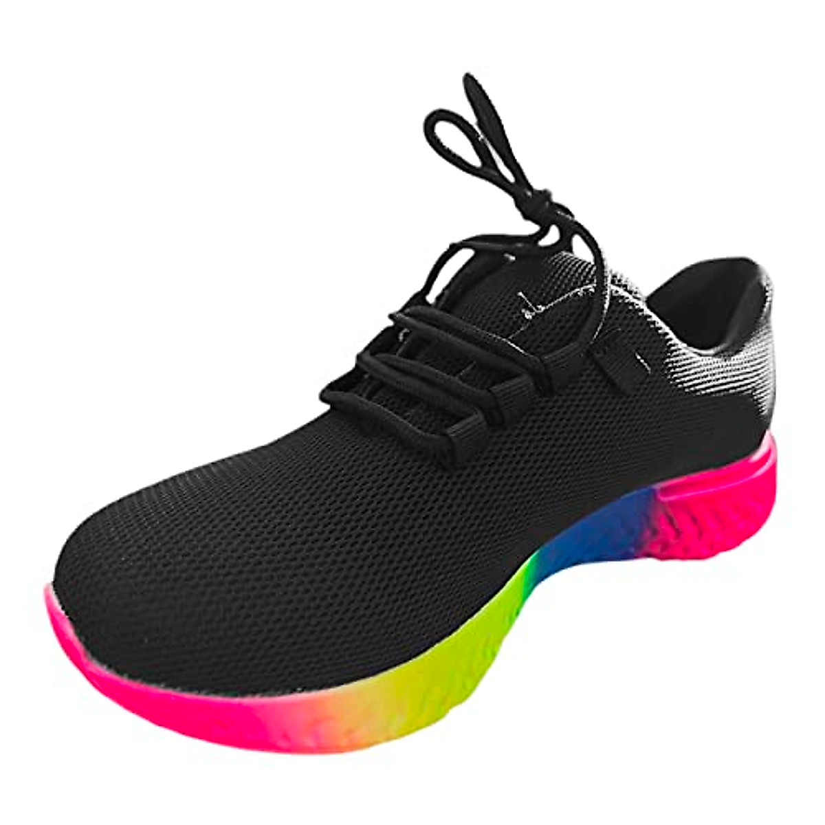 2023 Spring New European and American Large Rainbow Low Elastic Single Shoe Women's Casual Sneaker for Women Size 9