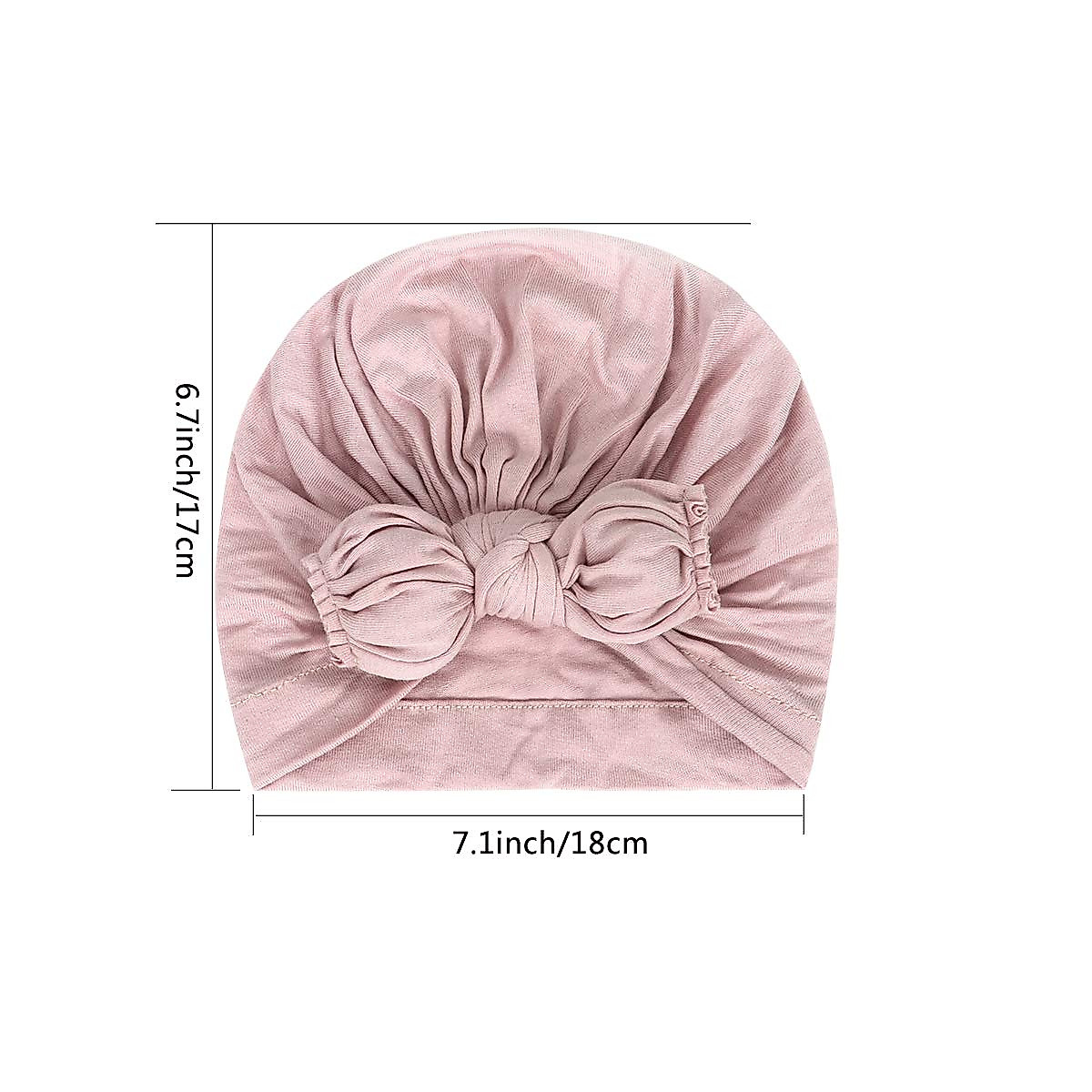 Newborn Baby Toddler Cotton Hat Baby Girl Knotted Hat Cute Donut Soft Turban Bow Cap Set (BHT 8)