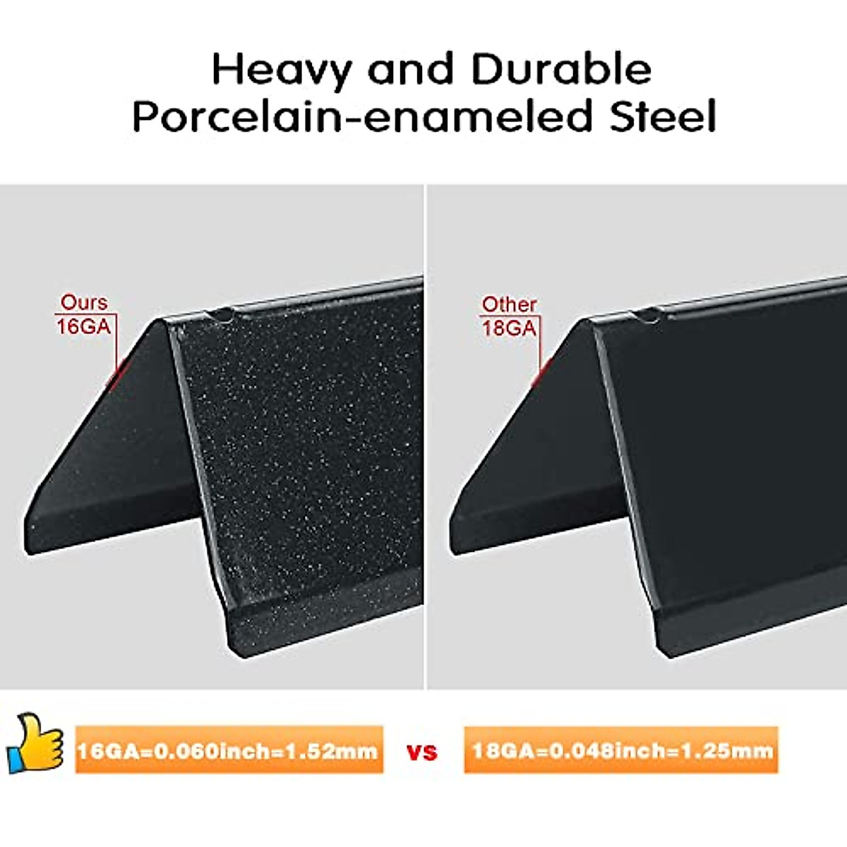 Hisencn 7636 Flavorizer Bars, 69787 Burner Tube Set, 7638 Cooking Grates for Weber Spirit I & II 300 Series, Spirit E310 S310 E320 S320 E330 S330, 15.3" Flavorizer Bars 18" Burner 17.5" Grates