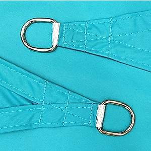 ACCREST Sun Shade Sail Waterproof 6.5'×6.5'×6.5' Triangle Shade Sail UV Block Canopy Awning for Patio Backyard Lawn Garden Outdoor Activities，Lake Blue