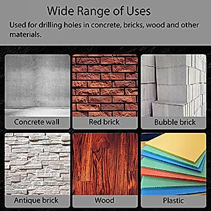 2 Pcs 1/2inch (12mm) Extra Long Hex Shank Concrete Masonry Drill Bit Set 4 Cutting Edges Cross Spear Head Carbide Drill Bit for Ceramic Tile Glass Plastic and Wood