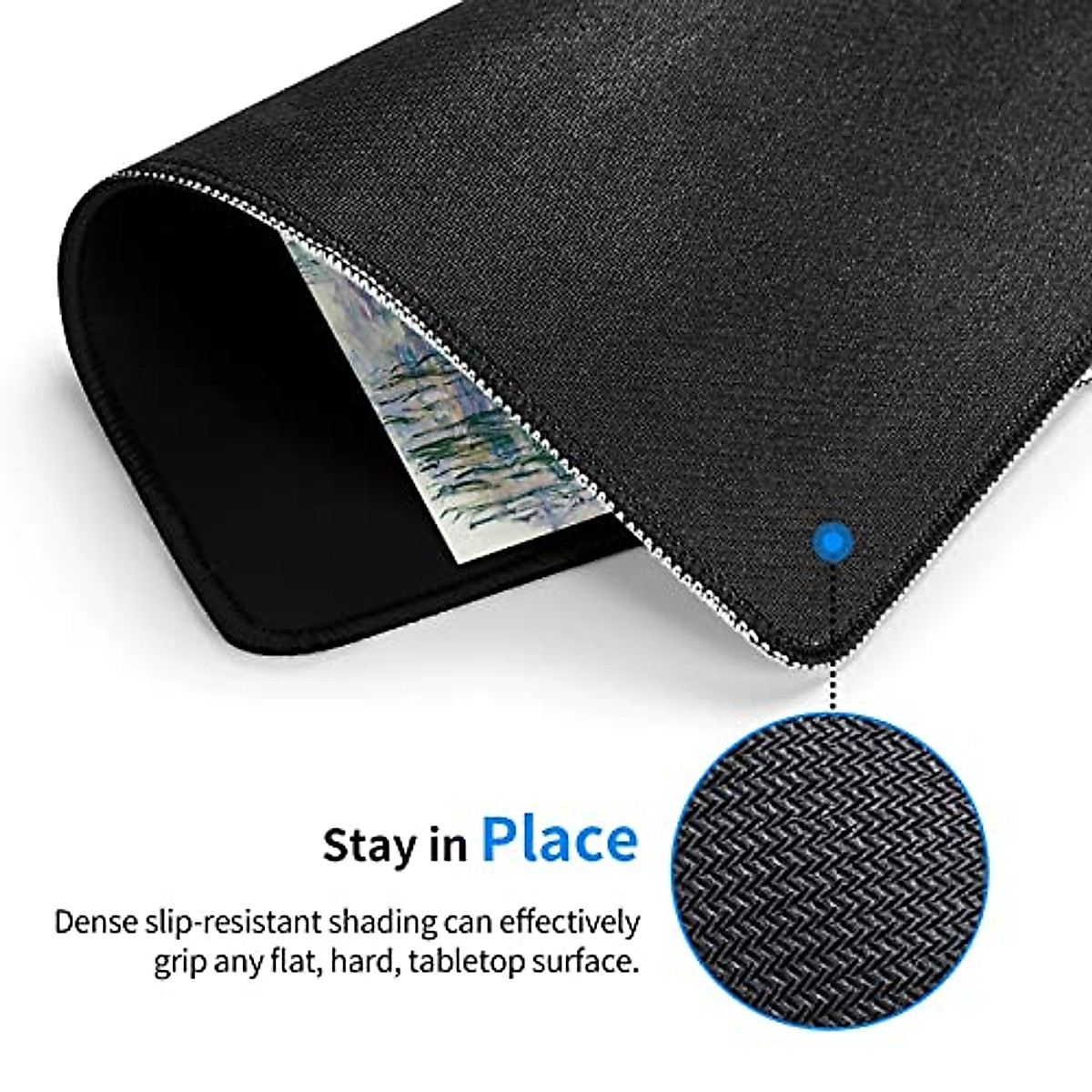 Lilies Claude Monet Water Game Office Overlock Rubber Non-Slip Mouse Pad