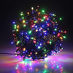 iBaycon 400 LED Solar Christmas Lights, 131ft Solar String Lights with 8 Modes & Timer for Garden, Patio, Fence, Balcony, Outdoors (Multicolor)