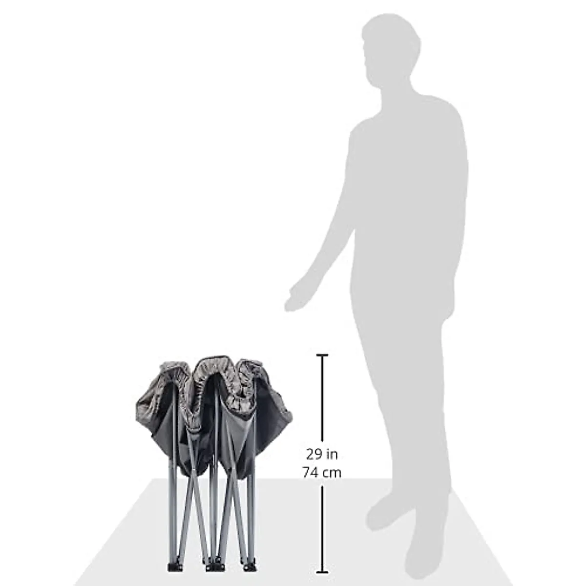 Regalo My Cot Extra Long Portable Bed, Includes Fitted Sheet, Gray 54x28x12 Inch (Pack of 1)