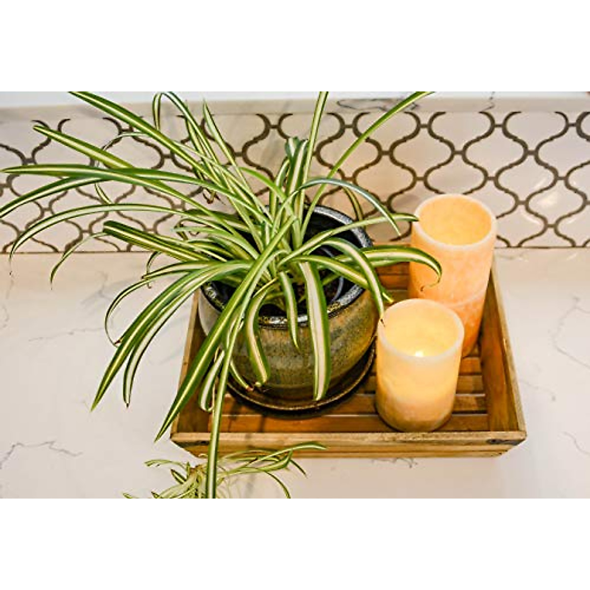 Admired By Nature Natural Wood Large Shallow Square Crate with Metal Corner Design, 020-NTRL