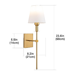Wall Sconces Battery Operated Set of 2,Gold Rechargeable Wireless Wall Lights Fixture,Indoor Battery Wall Sconce with Remote Dimmable 10 Colors Modes,for Bedroom,Apartment,Farmhouse (Gold)