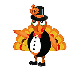 Thanksgiving Stickers 20 Sheets 13 x 9 inchi Make-A-Turkey Stickers Decals for Fall Autumn Harvest Crafts Scrapbooking Kids Party Games Favors Supplies - DIY Required