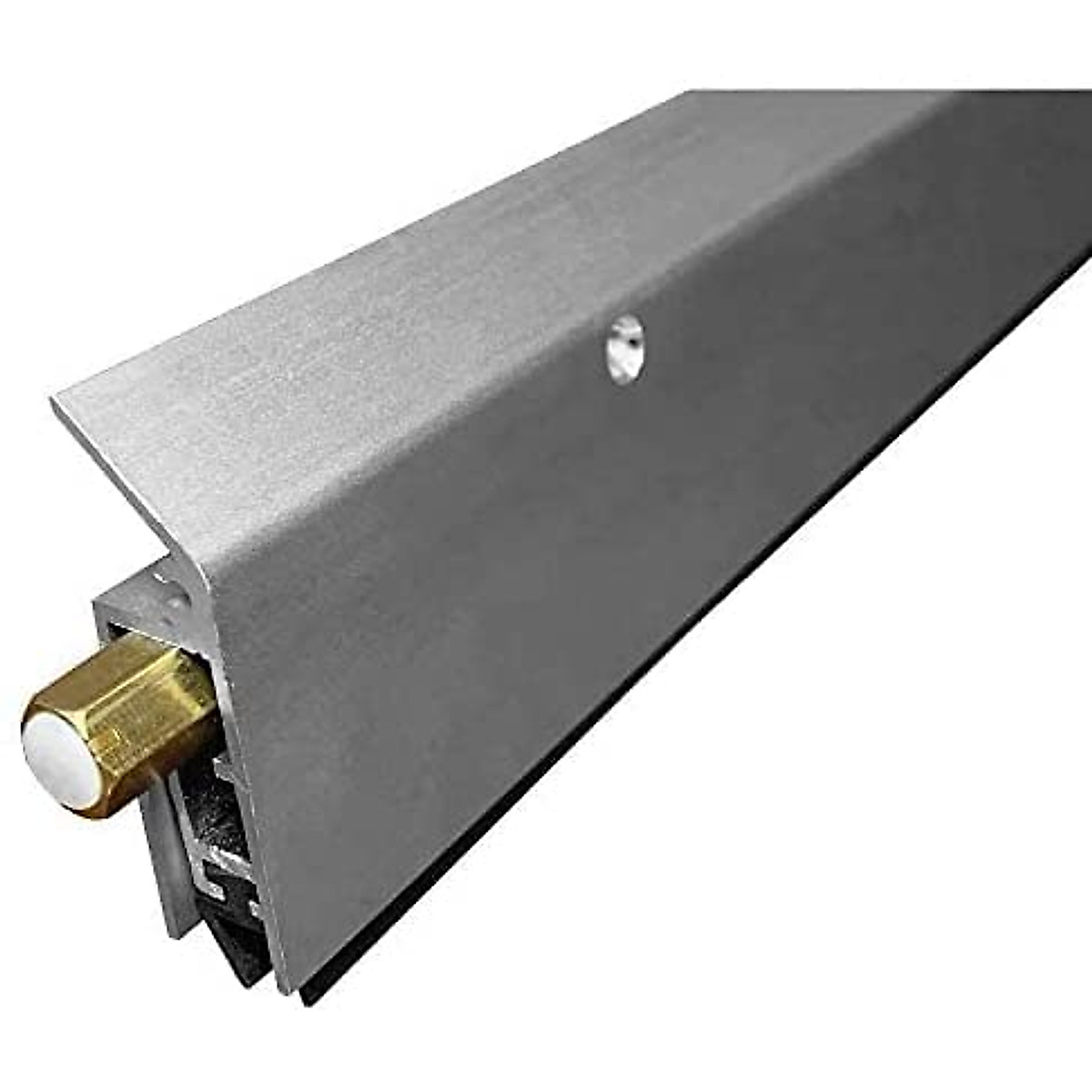 Fire Rated/Light Duty/Surface Mounted Automatic Door Bottom (7123CA) with Solid Rubber Extrusion, SMS # 6 x 1'' Supplied, (48'' L x 19/32" W x 2" H)