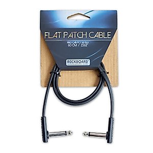 RockBoard PC-F-60 FLAT Patch Cable black, 2x w/right angle - 60 cm