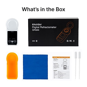 Digital Brix Refractometer - Pairs with Smartphone | Range 0-53%; Accuracy ±0.2%; ATC | Portable Handheld | Made in Korea | Measures Sugar Content in Honey, Wine, Beer, Liquids Easy to Read