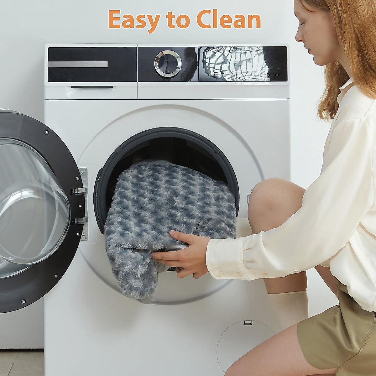 Orthopedic Dog Beds for Medium/Large/ExtraLarge Dogs with Waterproof Lining,Removable Washable Cover and Nonskid Bottom, Comfortable Couch Egg Foam Sofa Dog Beds Grey