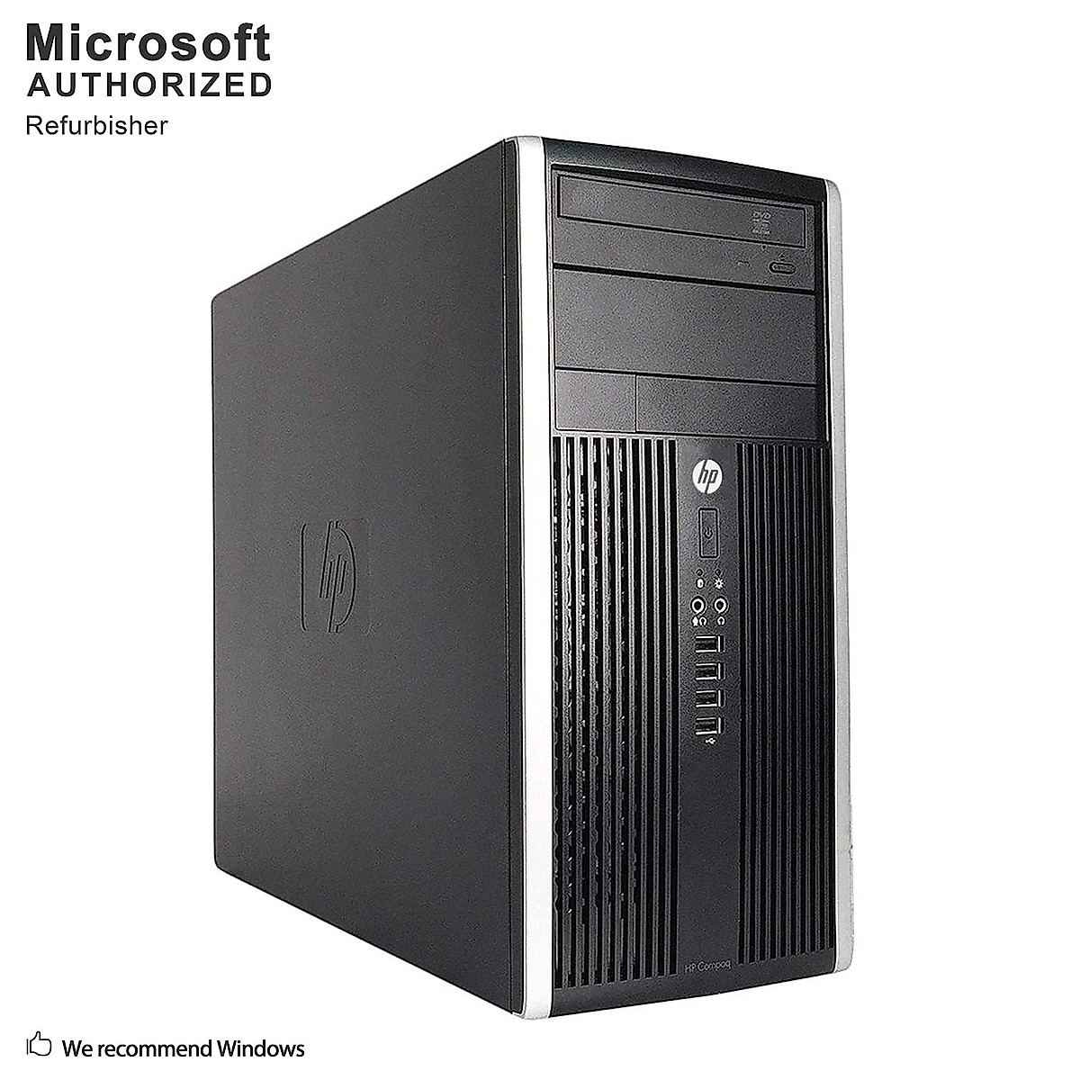 HP Compaq Pro 6300 Tower Desktop PC, Intel Quad Core i7-3770 up to 3.9GHz, 8G DDR3, 1T, WiFi, Bluetooth 4.0, DVD, Windows 10 64-Multi-Language Support English/Spanish/French (Renewed)