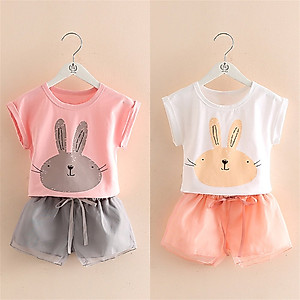 Mud Kingdom Cute Girls Outfits Boutique Bunny Summer Pink Size 7-8