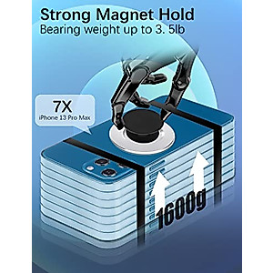 Tomorotec Magnetic Base Plate (Silver) for Phone Grip Holder Ring Stand Removable Accessory for Wireless Charging Compatible with iPhone 12 & Magnetic Case with Charging Ring [Phone Grip Not Included]