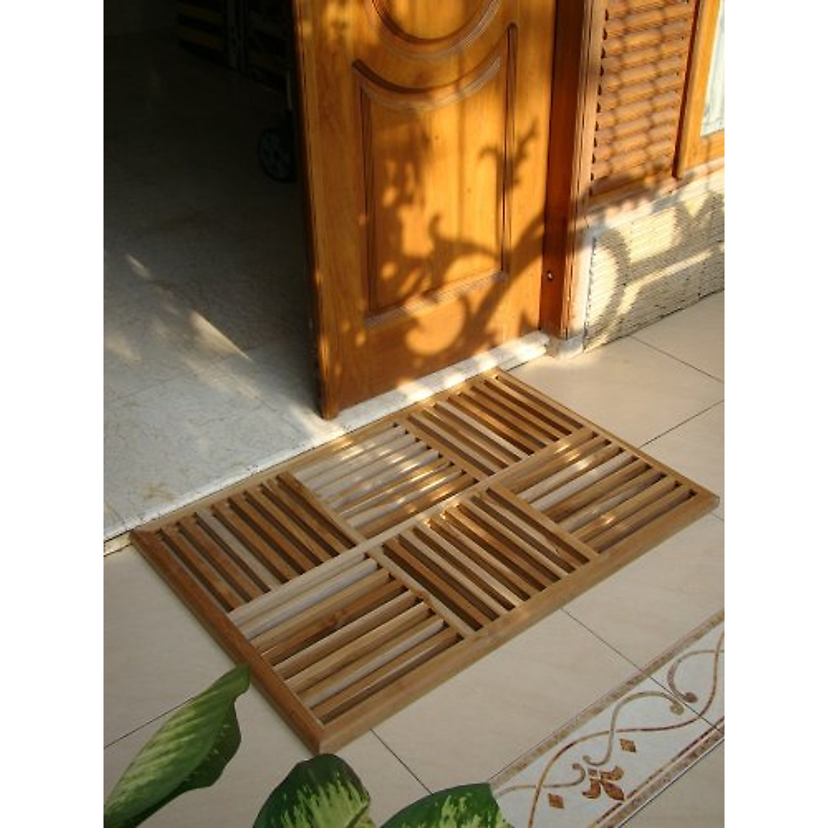 New Grade A Teak Wood 36"x24.5" Basket Weave Door/Shower/Spa/Bath Floor Mat #WFAXBWFM
