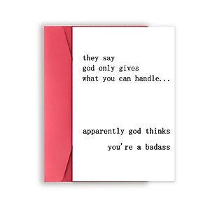 YiKaLus Funny Encouragement Card for Friends, Great Inspirational Card for Women Men, Unique Motivational Gifts for Boyfriend Girlfriend