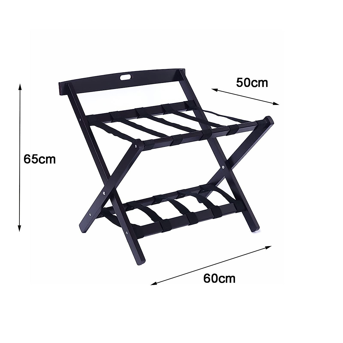 GUODDM Luggage Rack for Guest Room - Suitcase Stand, Wooden Portable Home Suitcase Rack, Solid Wooden Luggage Storage Rack, Professional Hotel Luggage Display Rack, for Bedroom, Guest Room, Hotel