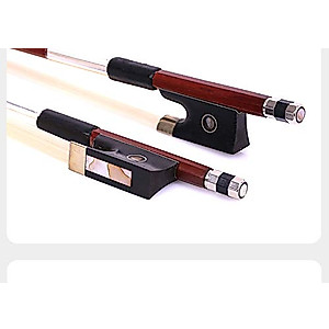 AMZZ Superior Brazilwood Violin Bow 4/4 for Intermediate and Advance Students, Well Balanced Handmade Bow with Ebony Frog and White Horse Hair.