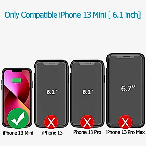 LALKONS Battery Case for013 Mini (5.4 inch) Rechargeable Extended Battery Charger Case (Black)