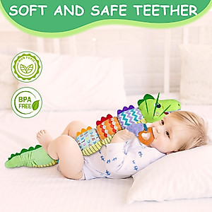 Ussybaby Baby Boy Toys for 0 3 6 9 12 Months, Soft Tummy Time Toy with Multi Textures,Rattle,Crinkle,Newborn Baby Stuffed Animal Toy, Baby Gift,Caterpillar