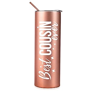 Onebttl Cousin Gifts - 20oz Insulated Stainless Steel Tumbler with Lid- Best Cousin Ever- Gifts for Cousin - for Birthday, Christmas
