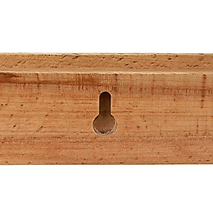 Savagrow Wood Wall Mounted Coat Rack, 13.6 Inch Brass and Wood Hook Rack(Beech)