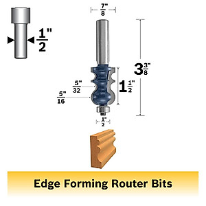 BOSCH 84620M 7/8 In. x 1-1/2 In. Carbide Tipped Reverse Curve Ogee & Bead Bit