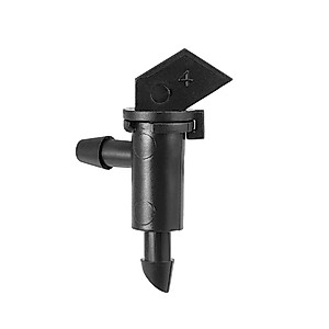 uxcell Flag Dripper 1 GPH 4L/H Emitter Sprinkler for Garden Lawn Drip Irrigation Connect 4/7mm Hose, Plastic 25pcs