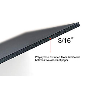 Union Premium Black Foam Board 30 x 40" 3/16"