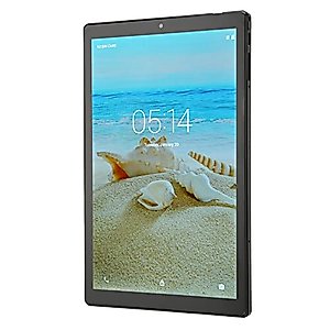 RTLR Tablet PC, 3 Card Slots 10 Inch Tablet 5G WiFi 4GB RAM 64GB ROM 100‑240V for Games (US Plug)