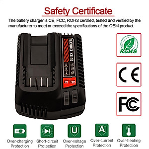 20V Max Battery Charger Replacement for Craftsman CMCB104,Compatible with Lithium Batteries CMCB101 CMCB204 CMCB202 CMCB201 CMCB209 CMCB205 CMCB102 CMCB100 (CMCB104)
