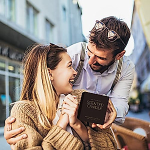 Candles for Home Scented, Amber & Oud Scented Candles Natural Soy Candles Candles for Men Christmas Candles Gifts for Women Black Candles Gifts Set Christmas Decorations Mother Day