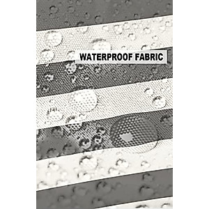 Outdoor Pillows 16x16 Waterproof Outdoor Pillow Covers,Grey Striped Horizontal Geometric Polyester Throw Pillow Covers Garden Cushion for Patio Couch Decoration Set of 2,Farmhouse Stripes Gray