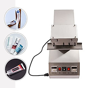 DF-20 Semi-auto Plastic Tubr Sealer - Pneumatic Tube Sealing Machine for Al-plastic Cosmetic Tube Sealer Cream Cosmetic Toothpaste Paint 5-20Piece/min 8-55mm Pipe 110V US