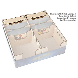 The Broken Token Card Size Bit Box for CCG Expansion - Wood Organizer with Two Dividers for Cards, Tokens, Markers