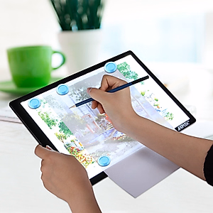 Magnetic A4 LED Artcraft Tracing Light Pad 4 Light Box Ultra-Thin Physical Buttons Control with Memory Function USB Powered Pad Animation,Sketching,Designing,Stencilling X-ray Viewing W/USB Adapter