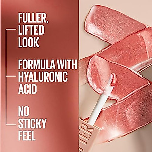 Maybelline Lifter Gloss, Hydrating Lip Gloss with Hyaluronic Acid, High Shine for Plumper Looking Lips, Topaz, Terracotta Neutral, 0.18 Ounce