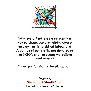 Rooh Dream Catcher ~ Baby Blue Crochet~ Handmade Mandala Hangings for Positivity (Used as Home Décor Accents, Wall Hangings, Garden, Car, Outdoor, Bedroom, Key Chain, Meditation Room, Yoga Temple)