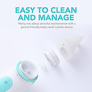 Lunobaby Nasal Aspirator for Babies - Rechargeable Baby Nose Sucker Must-Haves for First Time Mom - Electric Nose Aspirator for Infants and Toddlers